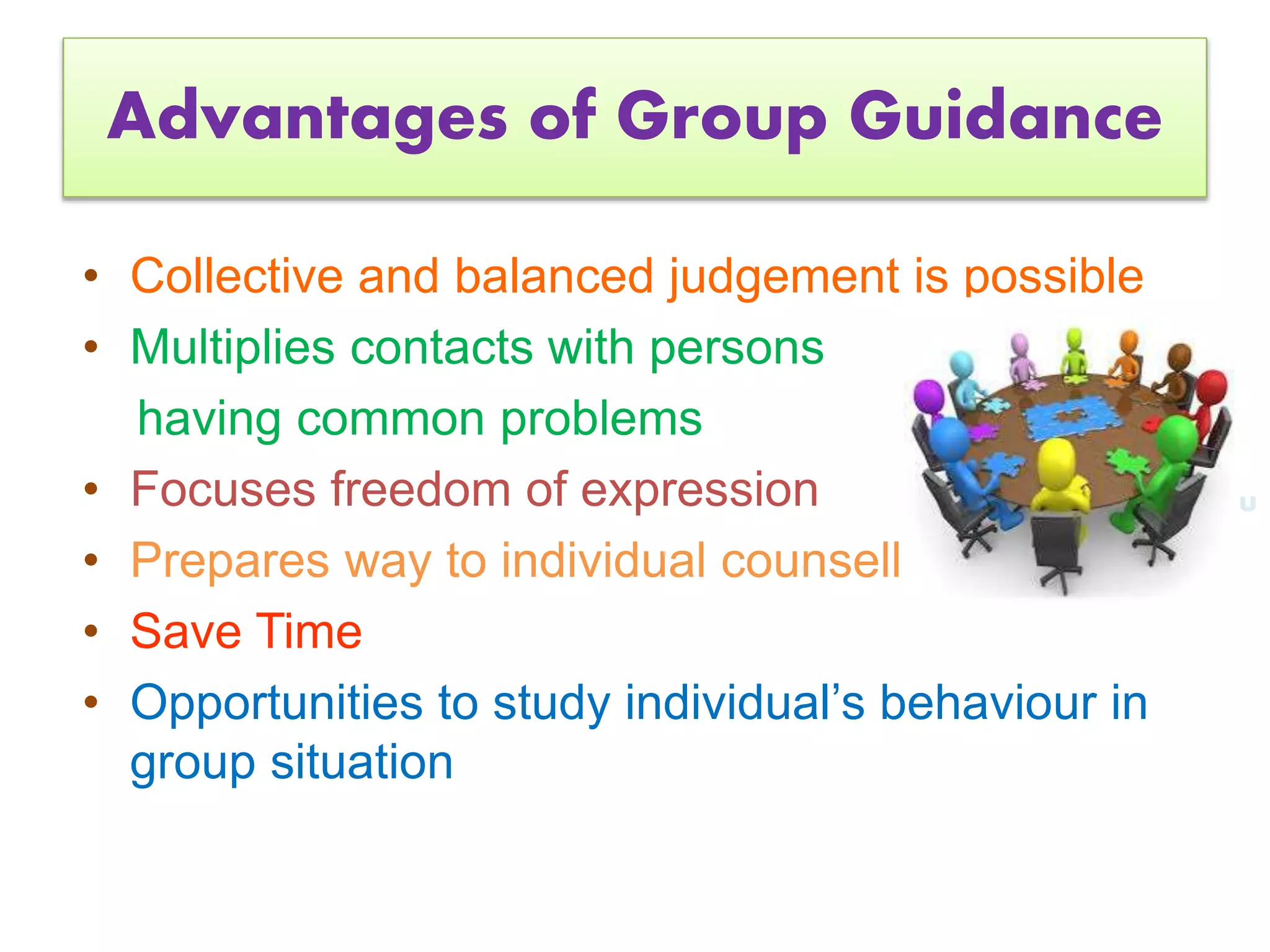 Types of Guidance - Educational, Vocational, Personal and Group guidance | PPTX
