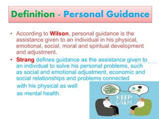 Types of Guidance - Educational, Vocational, Personal and Group ...