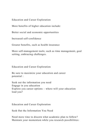 Education and Career ExplorationEducation and Career.docx