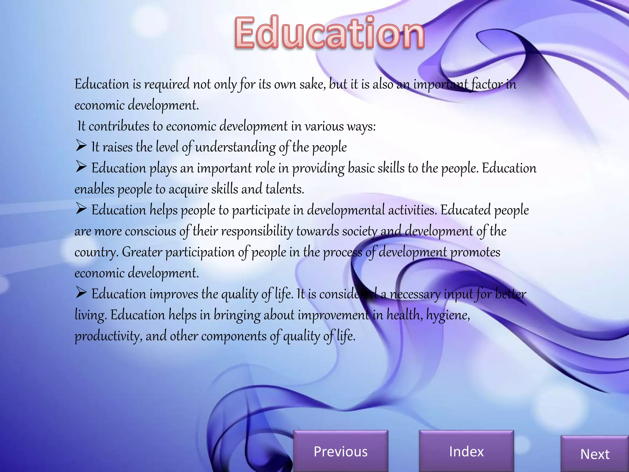 Education and economic growth | PPTX