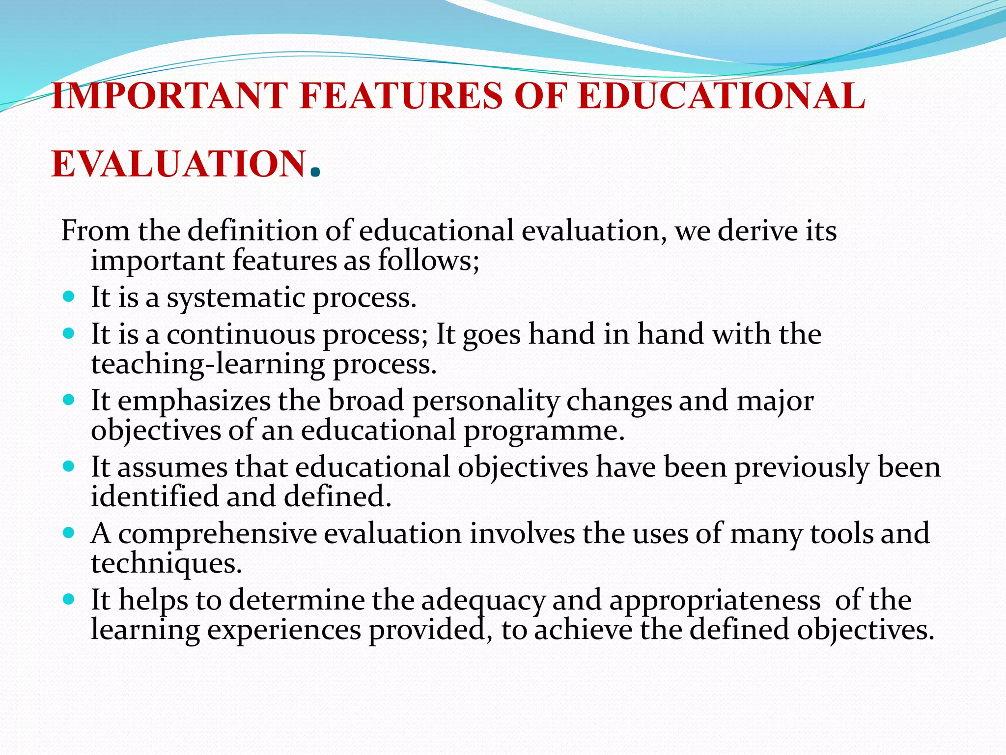 Education and evaluation | PPTX