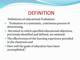 Education and evaluation | PPTX