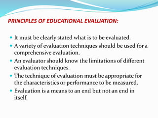 Education and evaluation | PPT