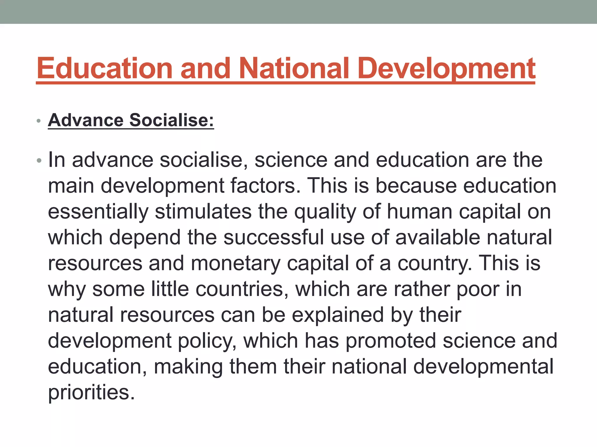 Education and national development | PPTX