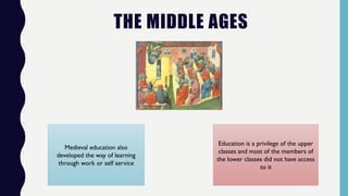 HISTORICAL DEVELOPMENT OF EDUCATION AND HISTORICAL DEVELOPMENT OF ...