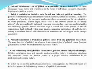 Education and political socialization for a democratic society | PPTX