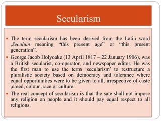 Education and secularism | PPTX