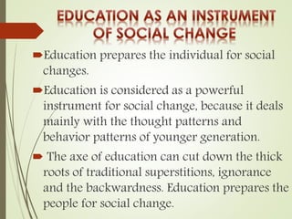 Education and social change | PPTX