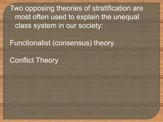 Education and the process of stratification | PPTX