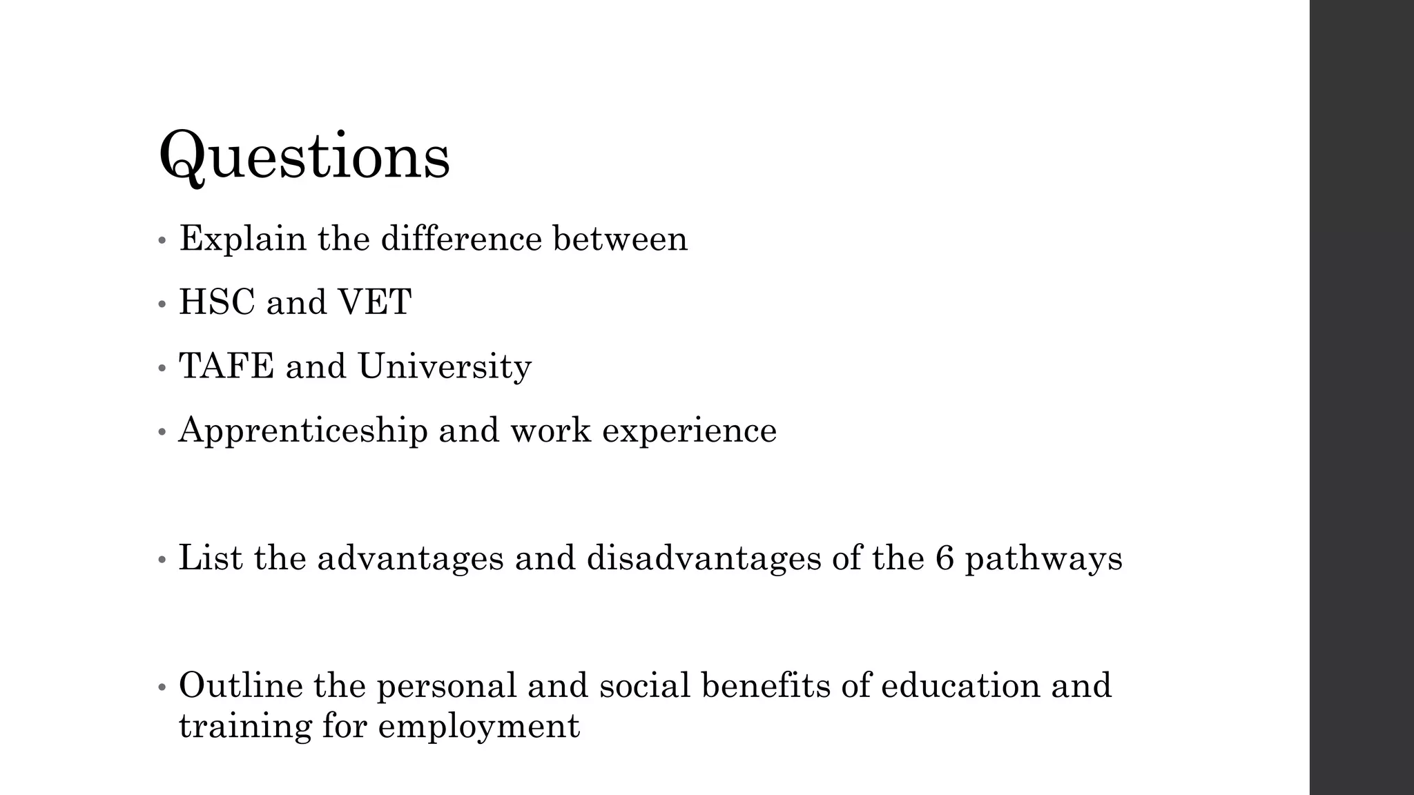 Education and training part 1 LIPA | PPTX