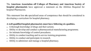 Education and training program in the hospital. | PPTX