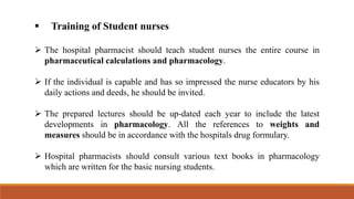 Education and training program in the hospital. | PPTX