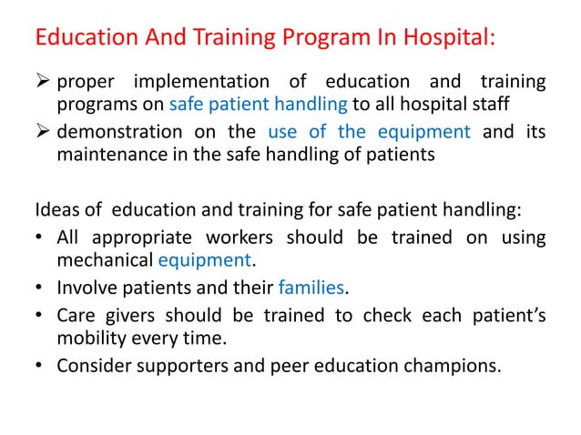 Education and training program in the hospital.pptx | Physical Therapy ...