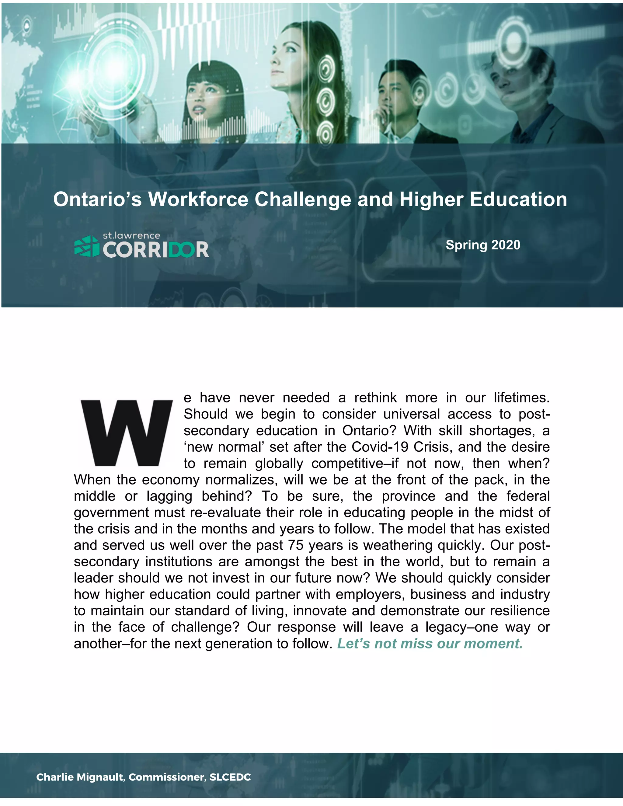 Workforce & Higher Education in a COVID-19 New Normal | PDF