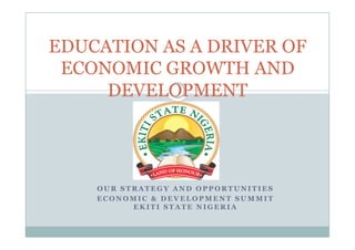 Education as a Driver of Economic Growth and Development | PDF
