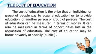 Education as an investment | PPTX