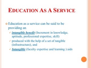 Education as service sector | PPTX