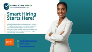 Education Background Check Process for Smarter Recruitment | PPTX