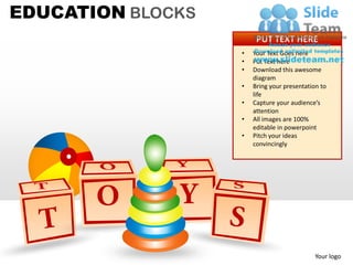 Education blocks powerpoint presentation slides ppt templates | PPT