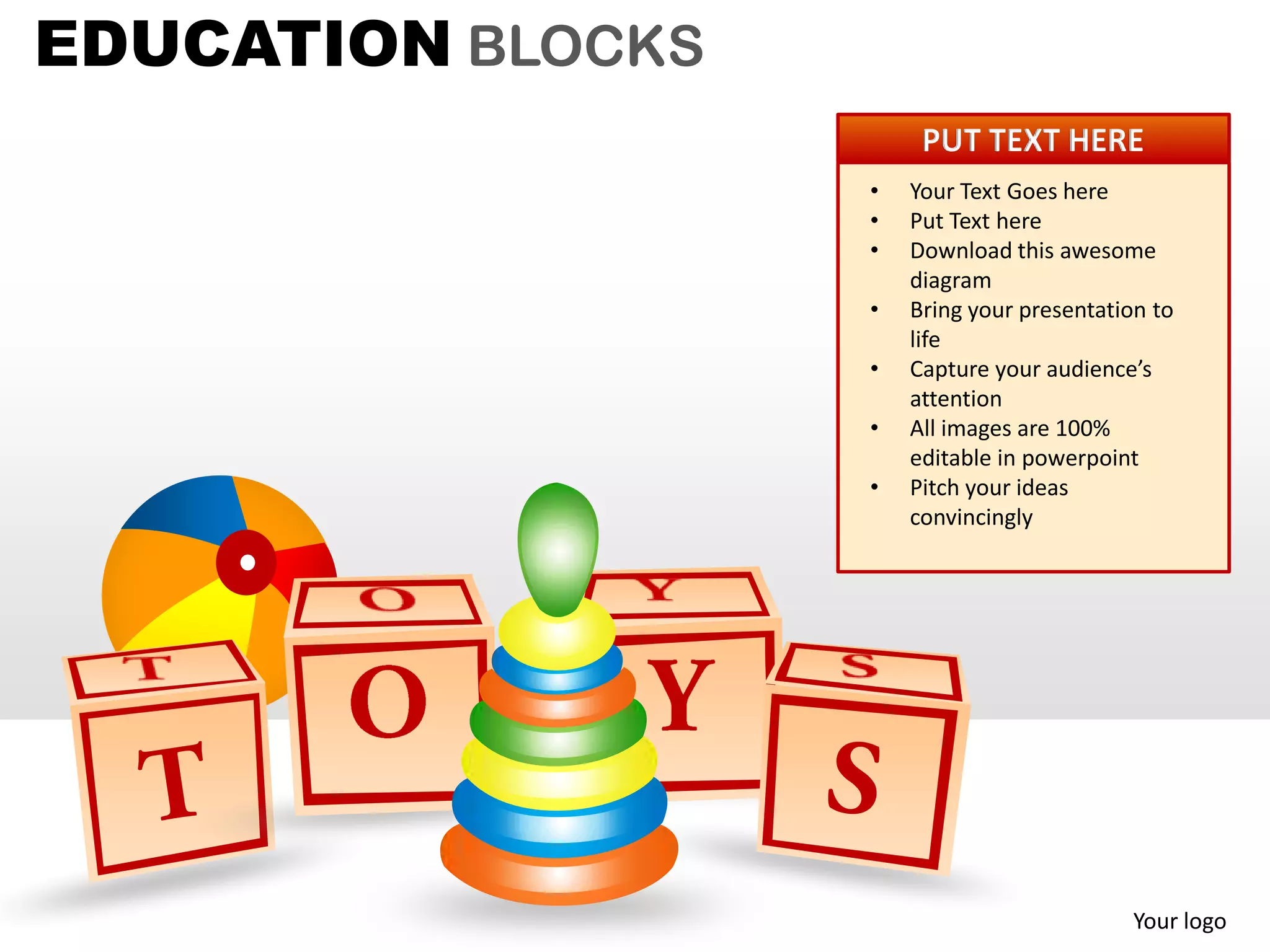 Education blocks powerpoint presentation templates | PPTX | Computer ...