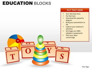Education blocks powerpoint presentation templates | PPTX