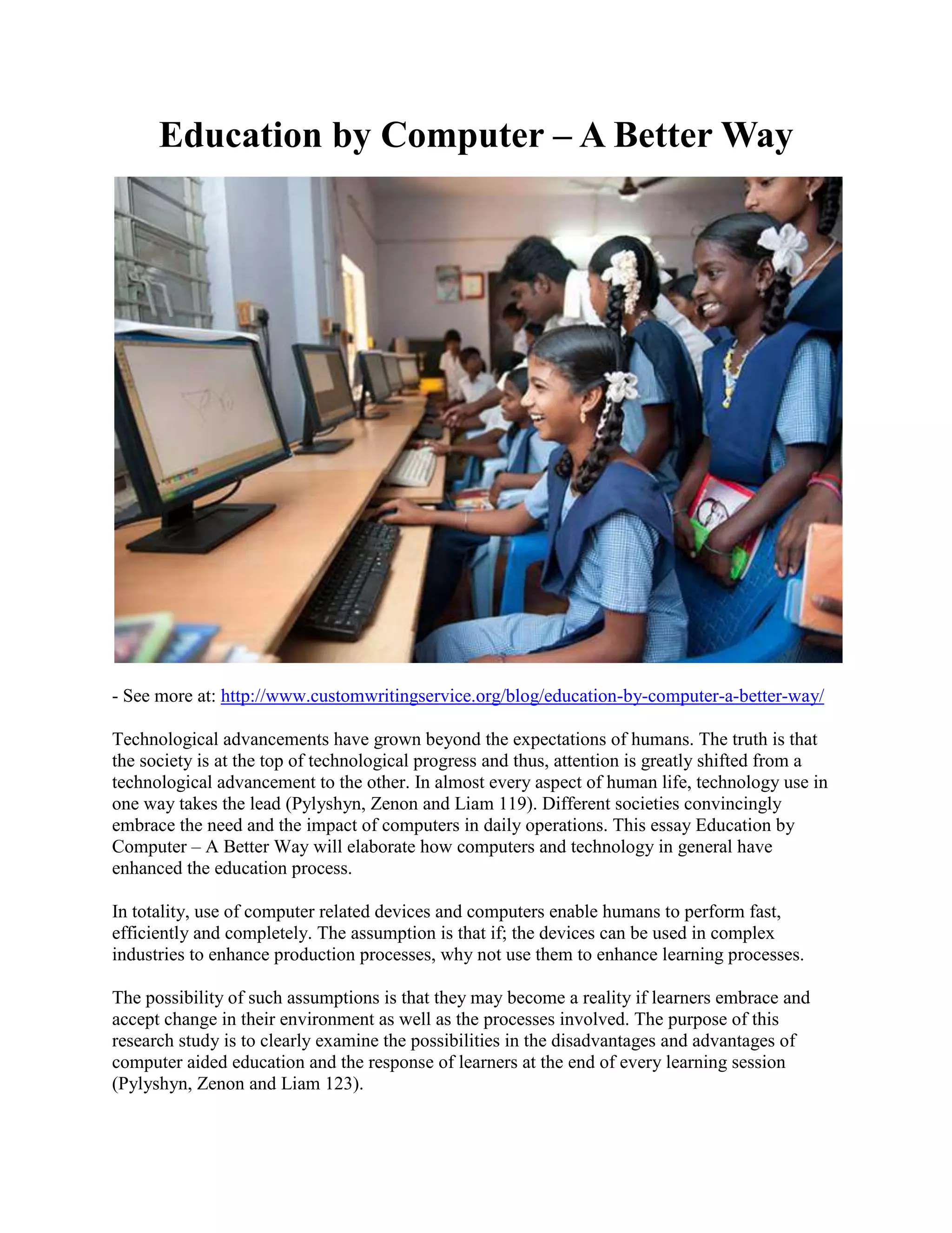Education by computer – a better way | PDF