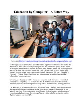 Education by computer – a better way | PDF