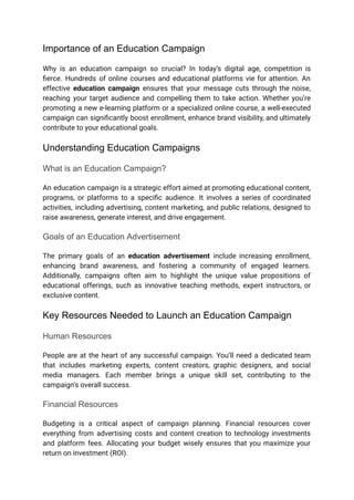 Education Campaigns | Education Advertisement | CPC Advertising | PDF
