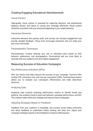 Education Campaigns | Education Advertisement | CPC Advertising | PDF