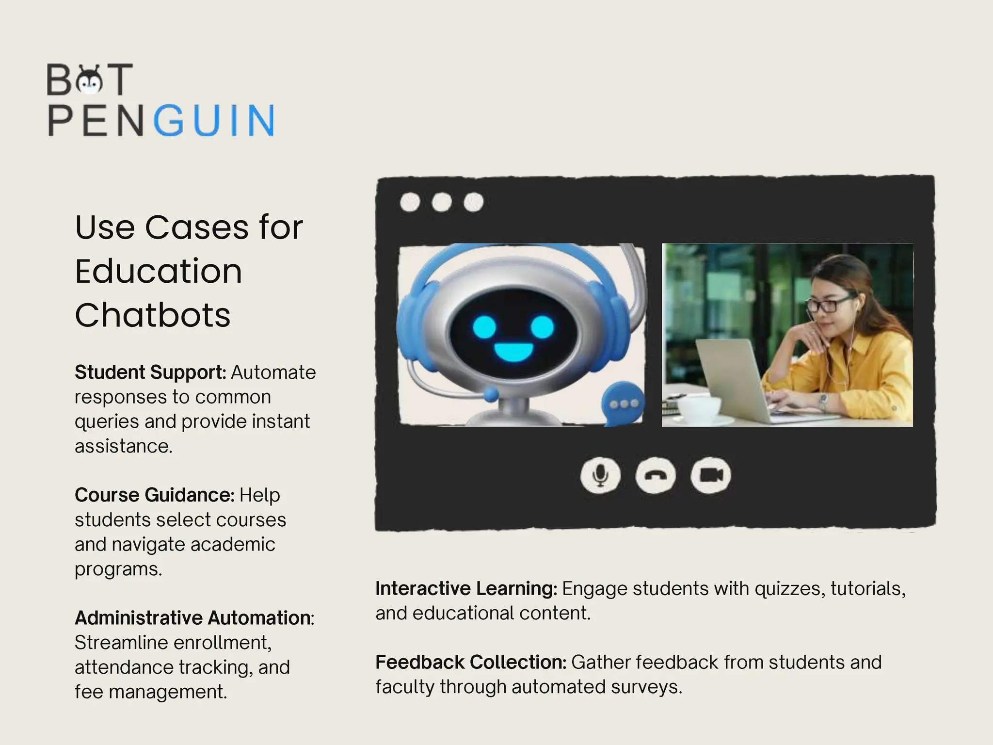 Know more about Education Chatbot By Botpenguin.pptx