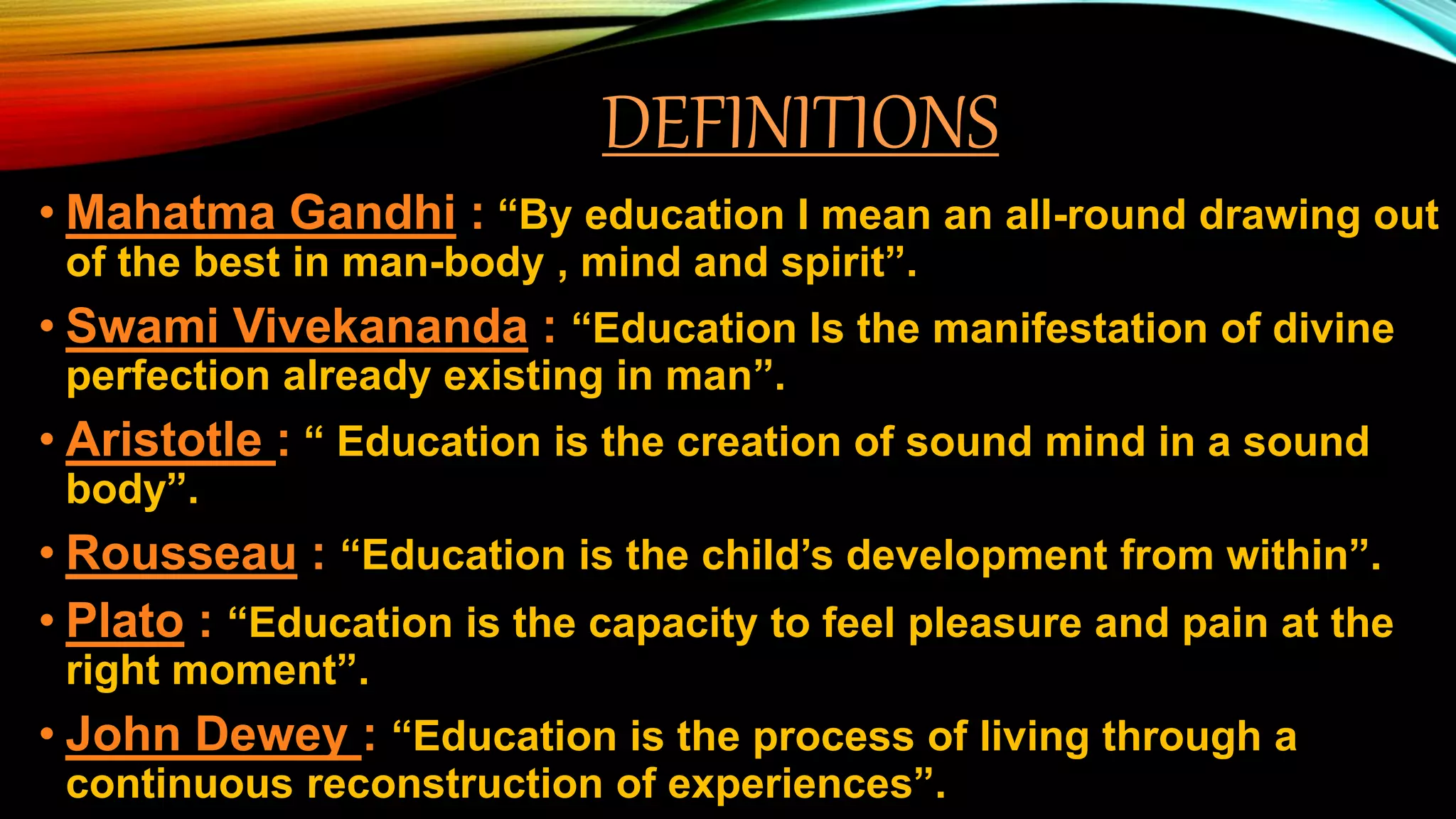 CONCEPT OF EDUCATION. | PPTX