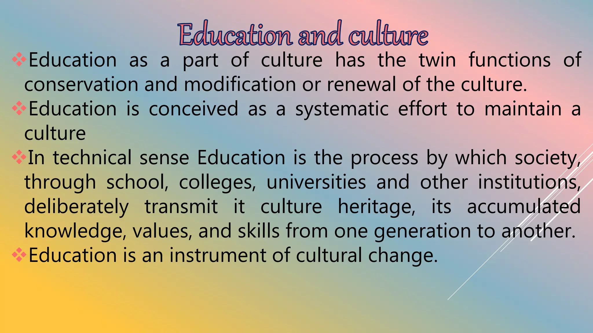 Education & Culture Change | PPTX