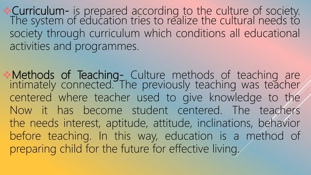 Education & Culture Change