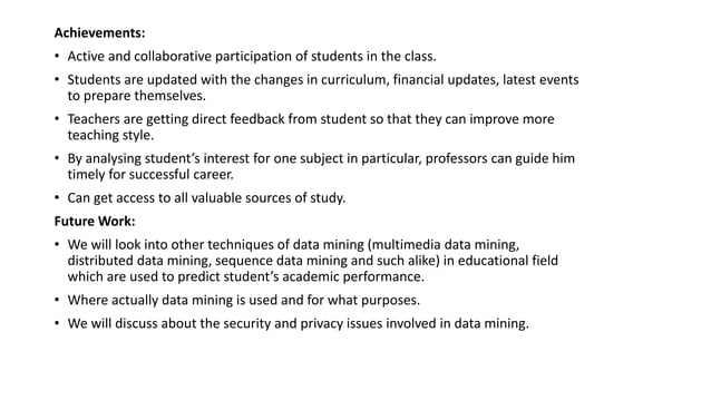 Education data mining presentation | PPTX