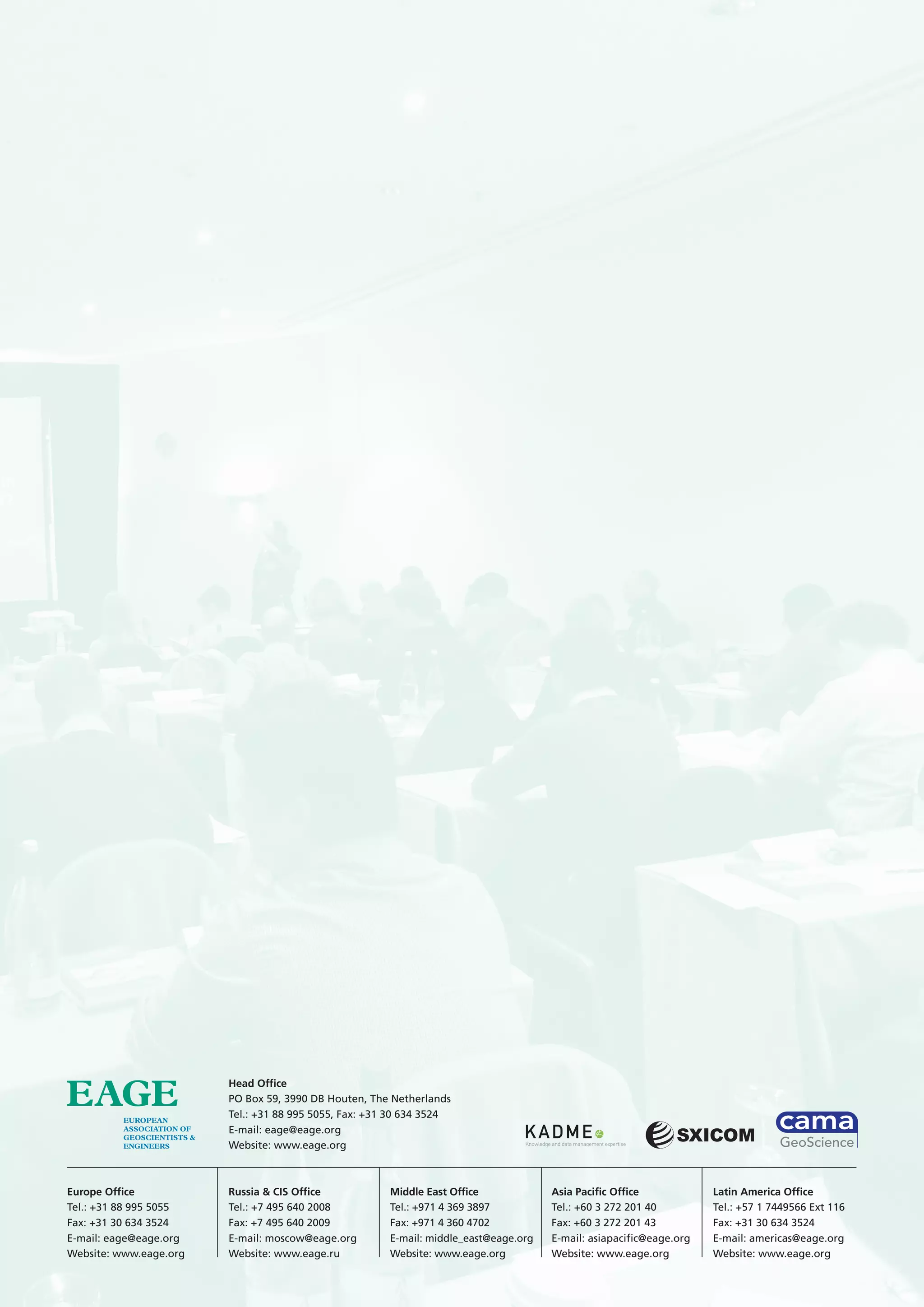 EAGE Education days Stavanger 2017 (20-24 Nov) | PDF