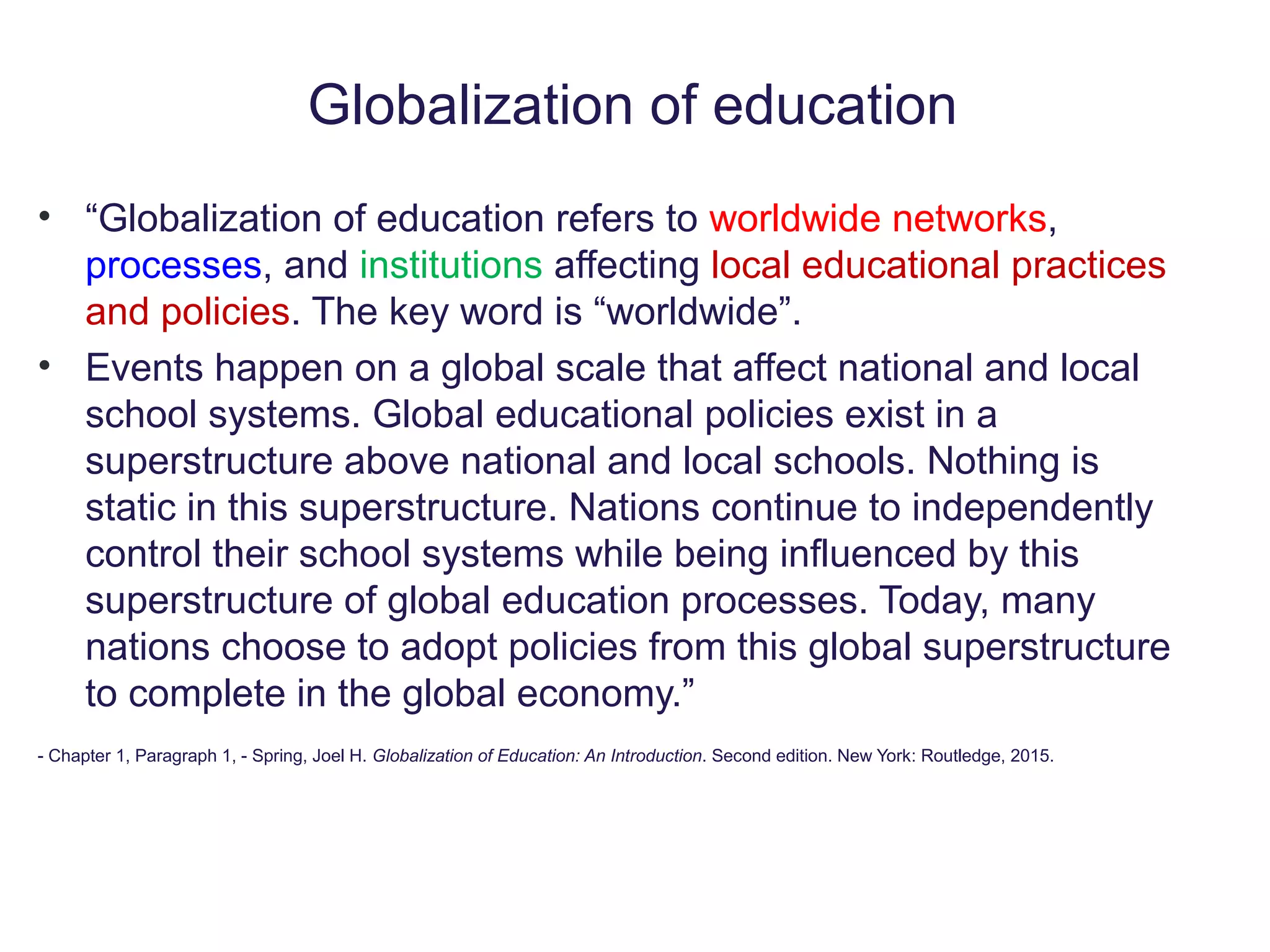 Competence and education development in the globalization perspective | PPT
