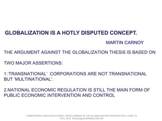 Competence and education development in the globalization perspective | PPT