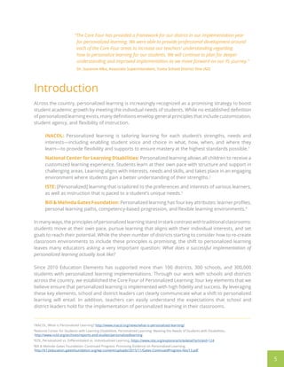 The Core Four of Personalized Learning | PDF