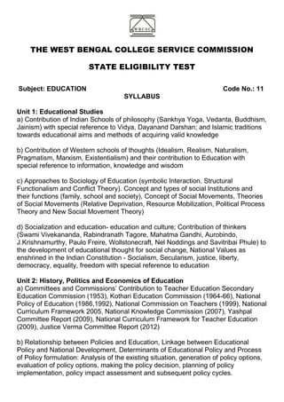 education set syllabus for all student s | PDF