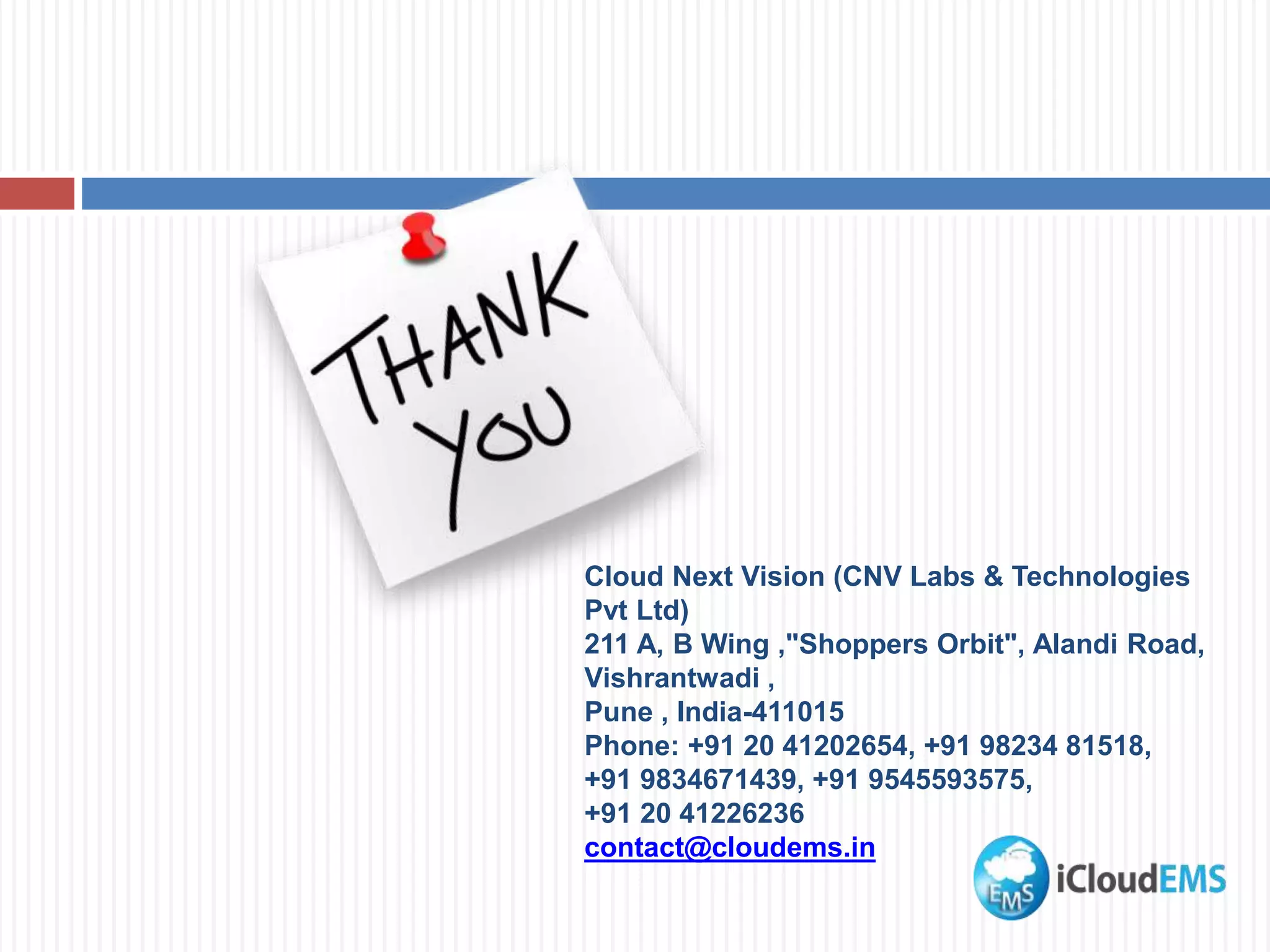 iCloudEMS - Education ERP Presentation | PPTX