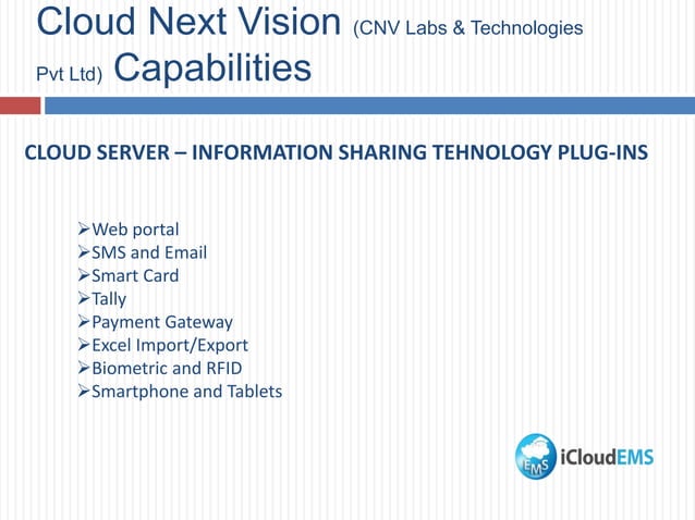 iCloudEMS - Education ERP Presentation | PPTX