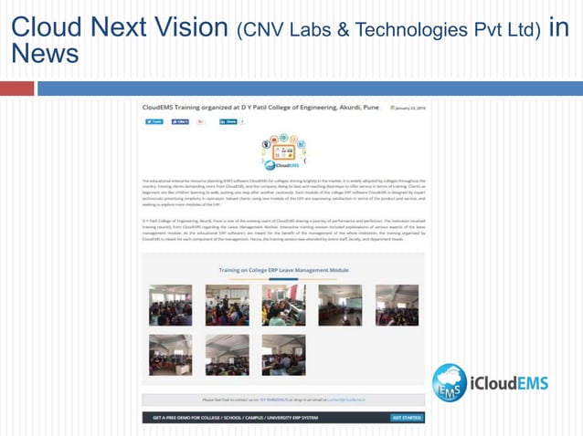 iCloudEMS - Education ERP Presentation | PPTX