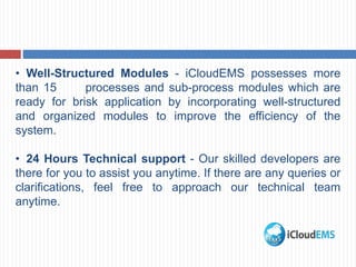 iCloudEMS - Education ERP Presentation | PPTX