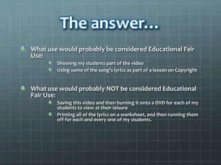 Education fair use | PPT