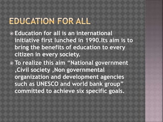 Education for all | PPTX
