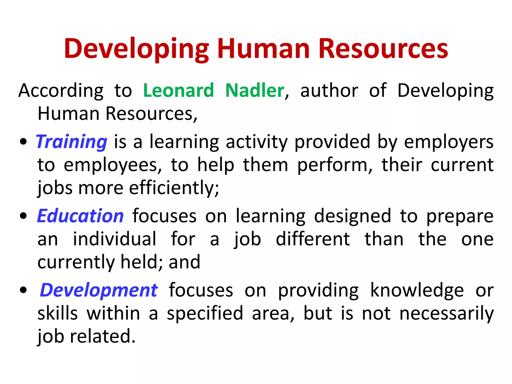 Education for human resource development | PPTX