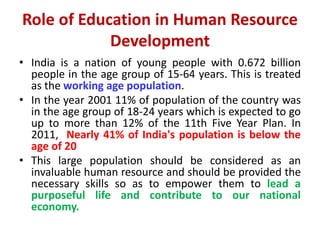 Education for human resource development | PPTX