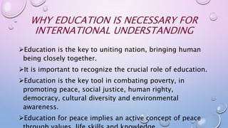 Education for International Understanding | PPTX
