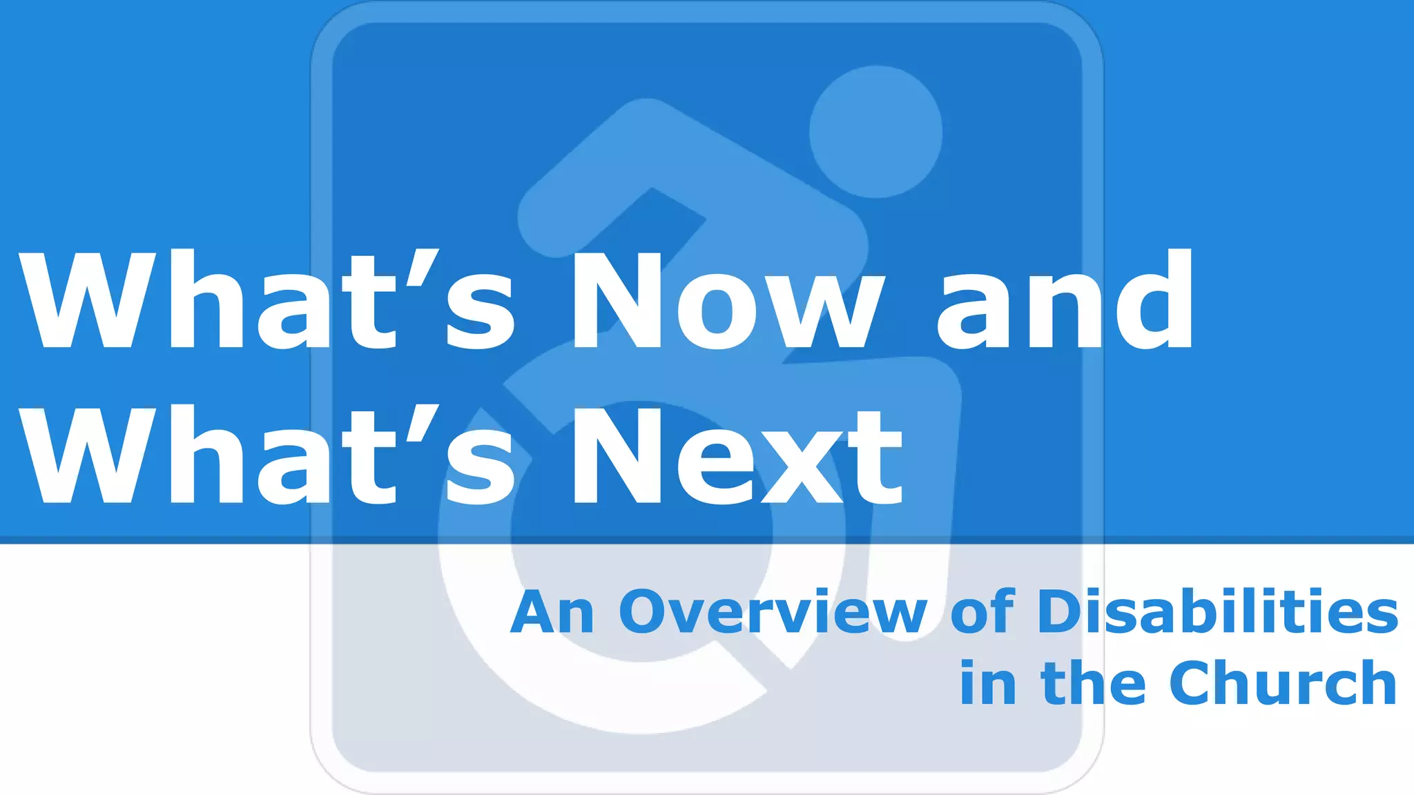 Disability and Faith Communities | PPTX