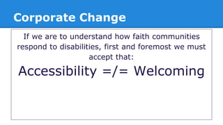Disability and Faith Communities | PPTX